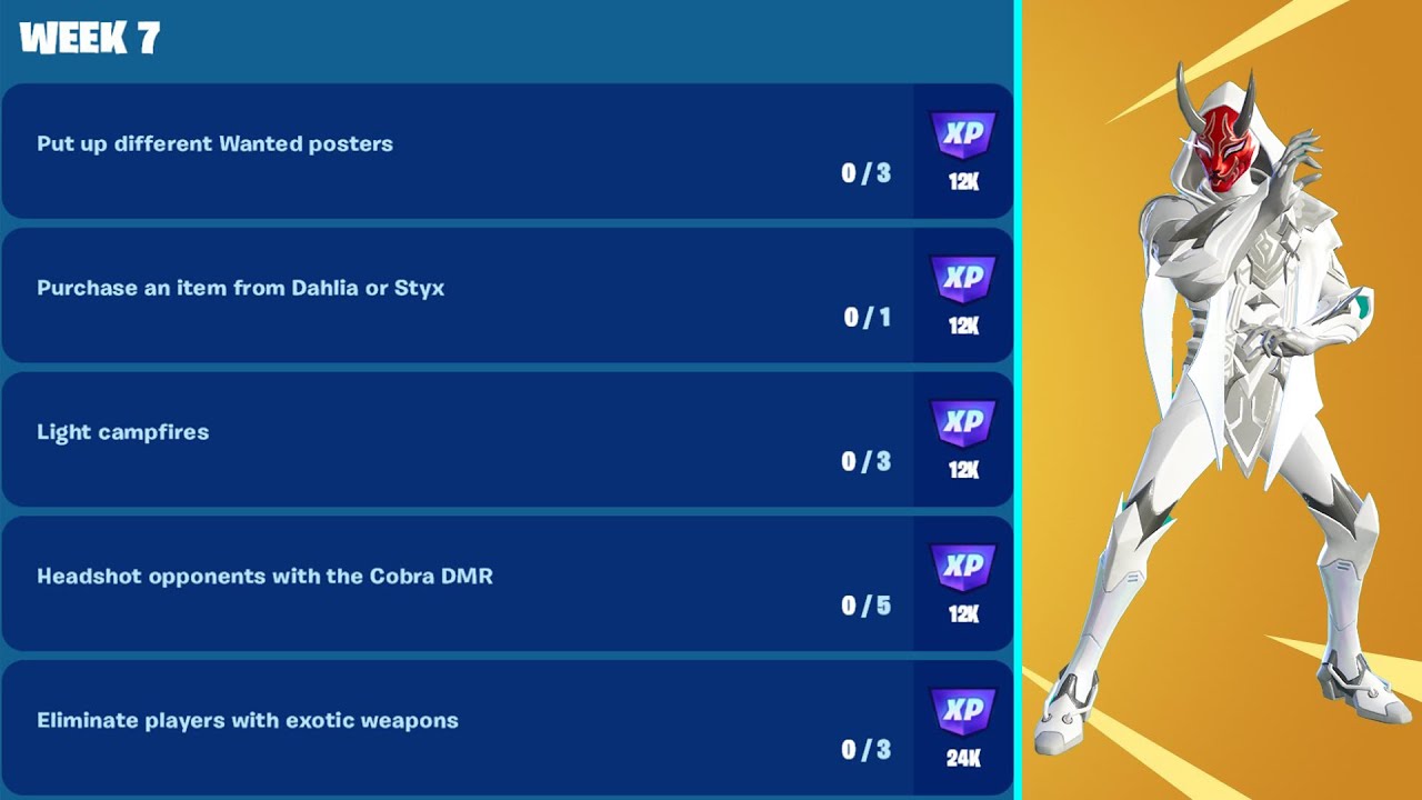 *ALL* Fortnite Week 7 Seasonal Quests (Full Guide) - YouTube