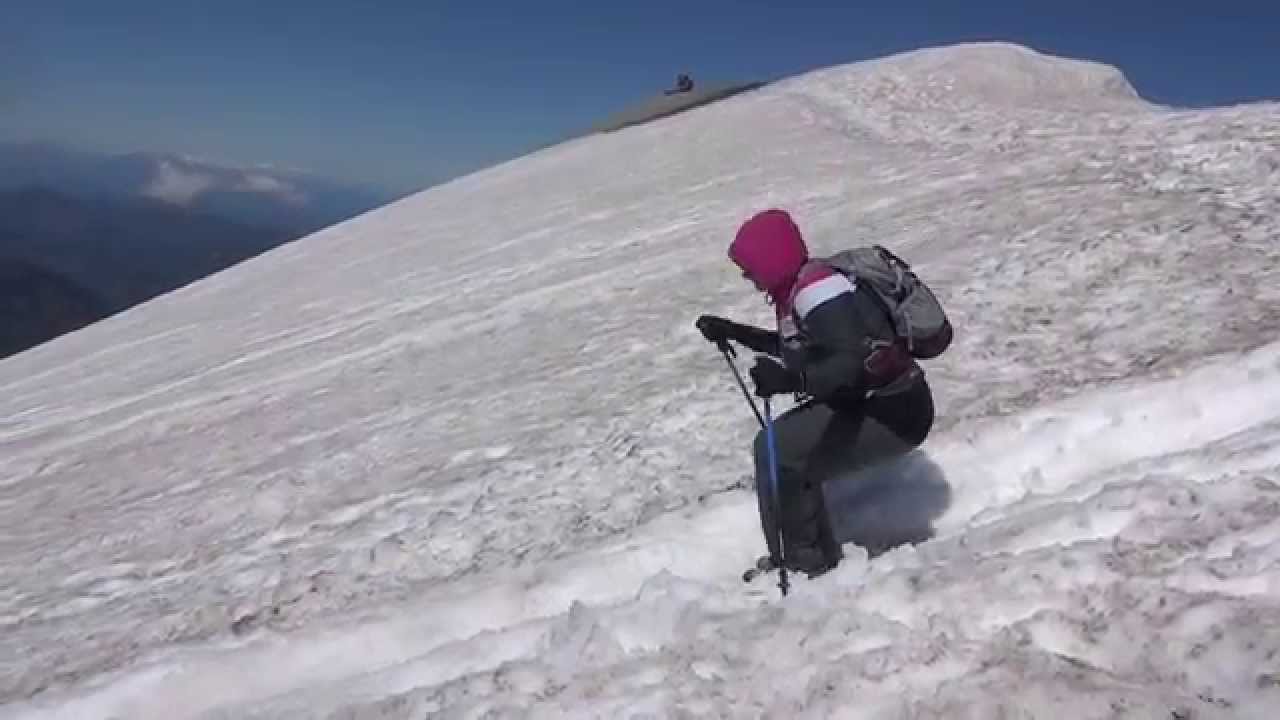 Mount St. Helens Glissading - YouTube