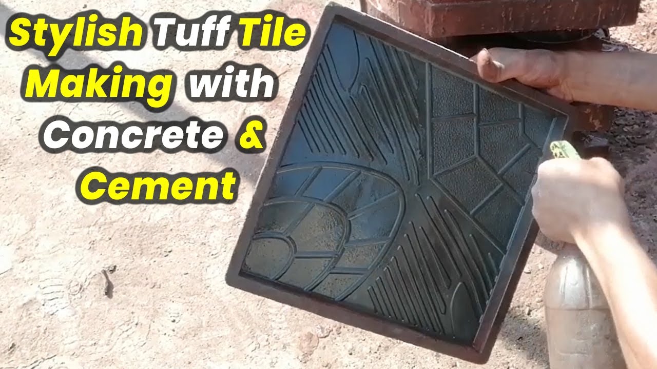 Stylish Tuff Tile Making with Concrete & Cement | Craft Ideas ...