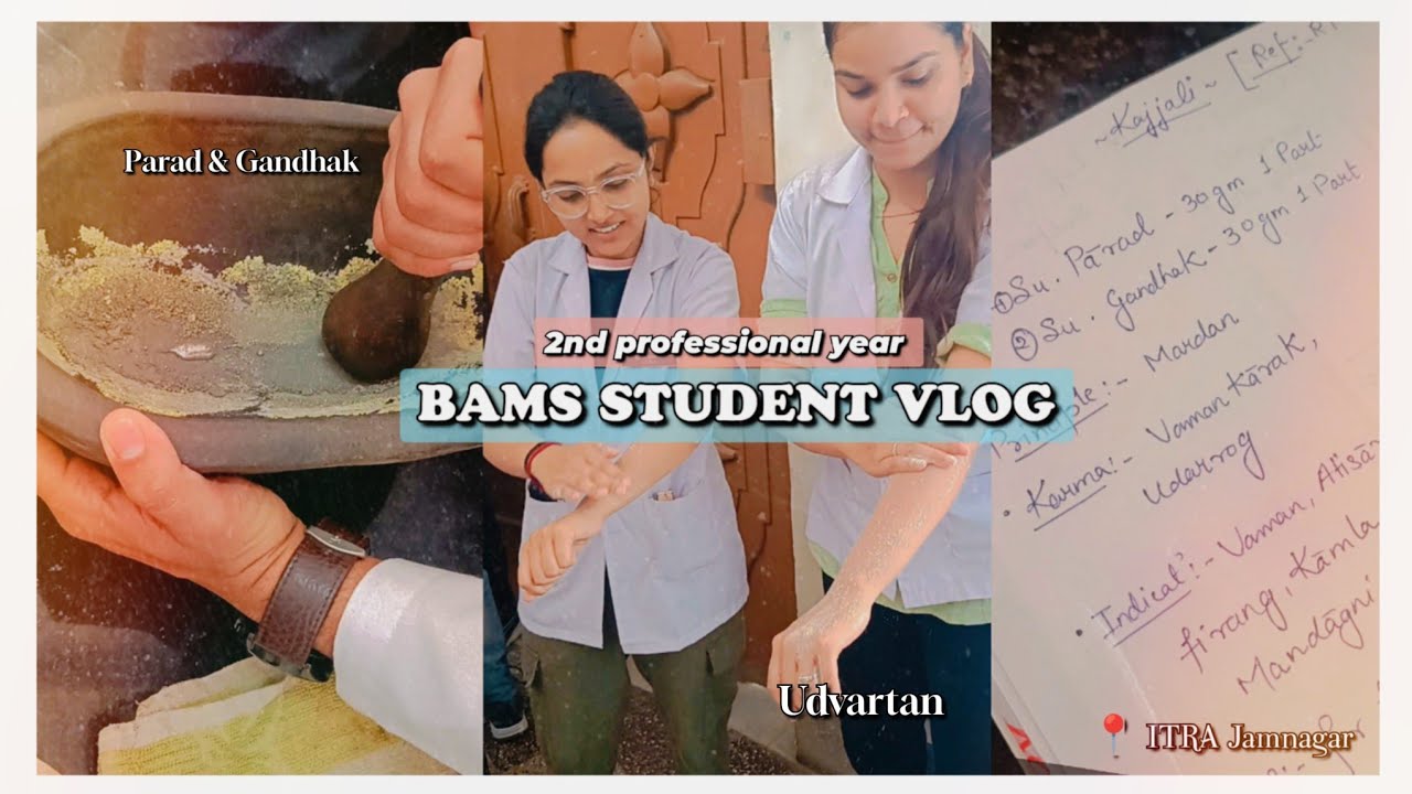 Vlog-147|A regular 2nd professional BAMS student|*Tried Udvartan*💆‍♀️|*Kajjali Nirman* - YouTube
