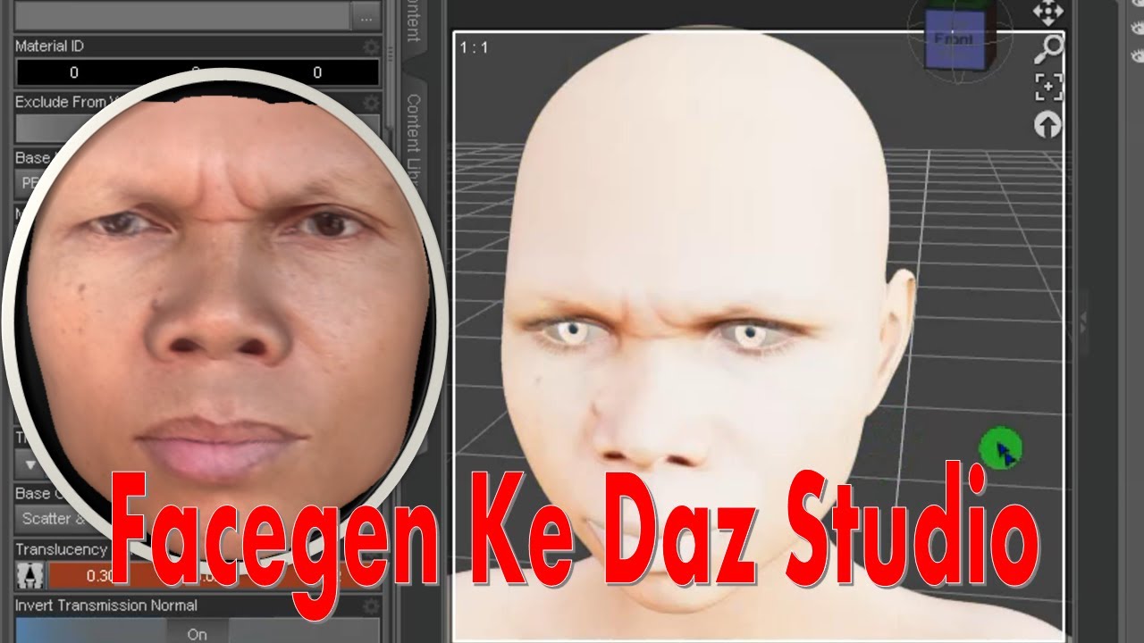 Cara Menggunakan Gambar Wajah Yang Dibuat di Facegen Ke Daz Studio 4.21 ...