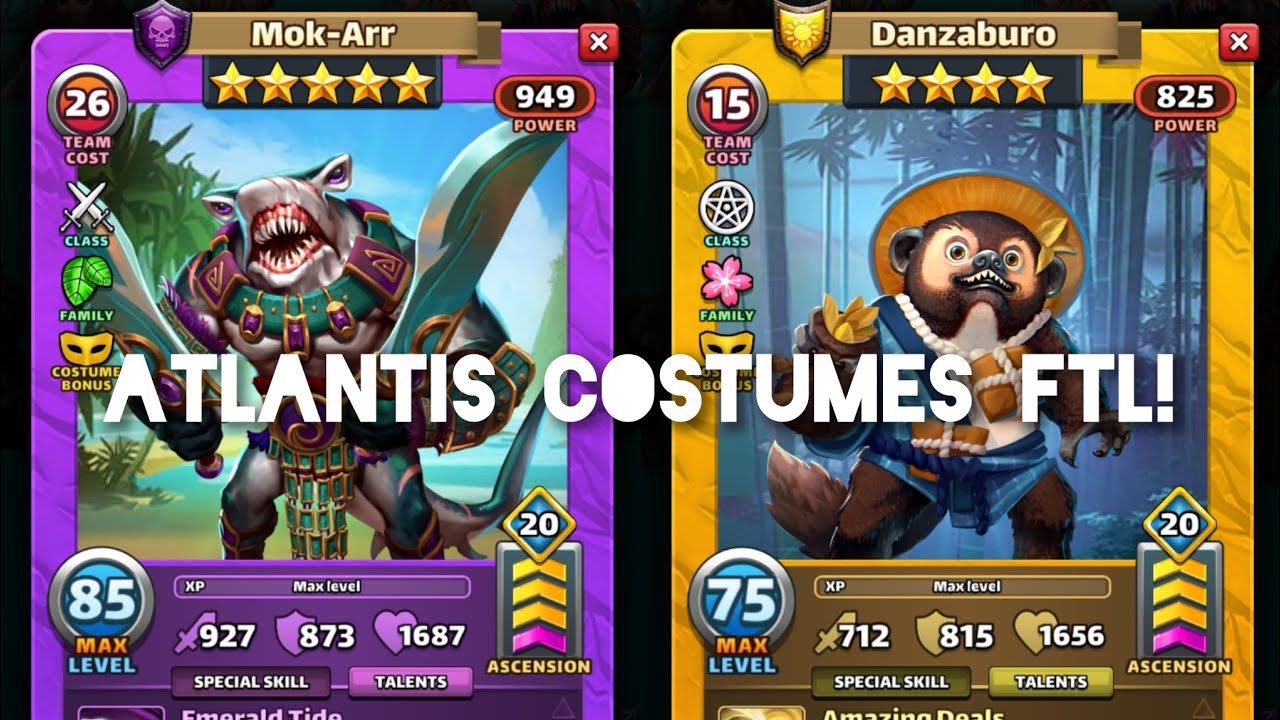 Empires & Puzzles Mok-Arr & Danzaburo Costumes What on Earth were SG ...