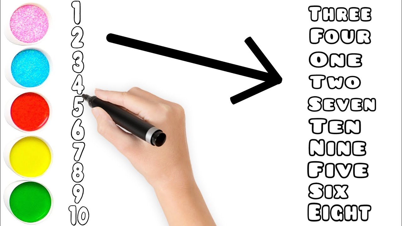 12345, One Two Three, 123 Number, Matching The Number | Math Worksheet ...