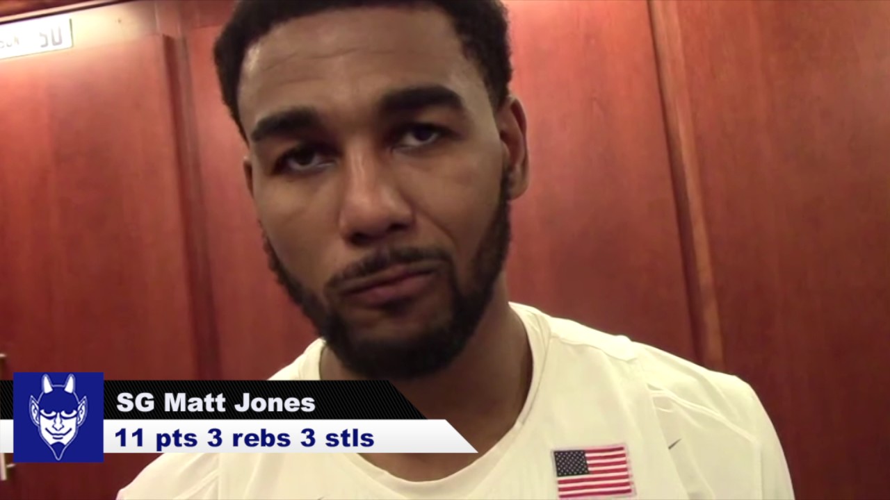 SG Matt Jones - Post Game v Marist - YouTube