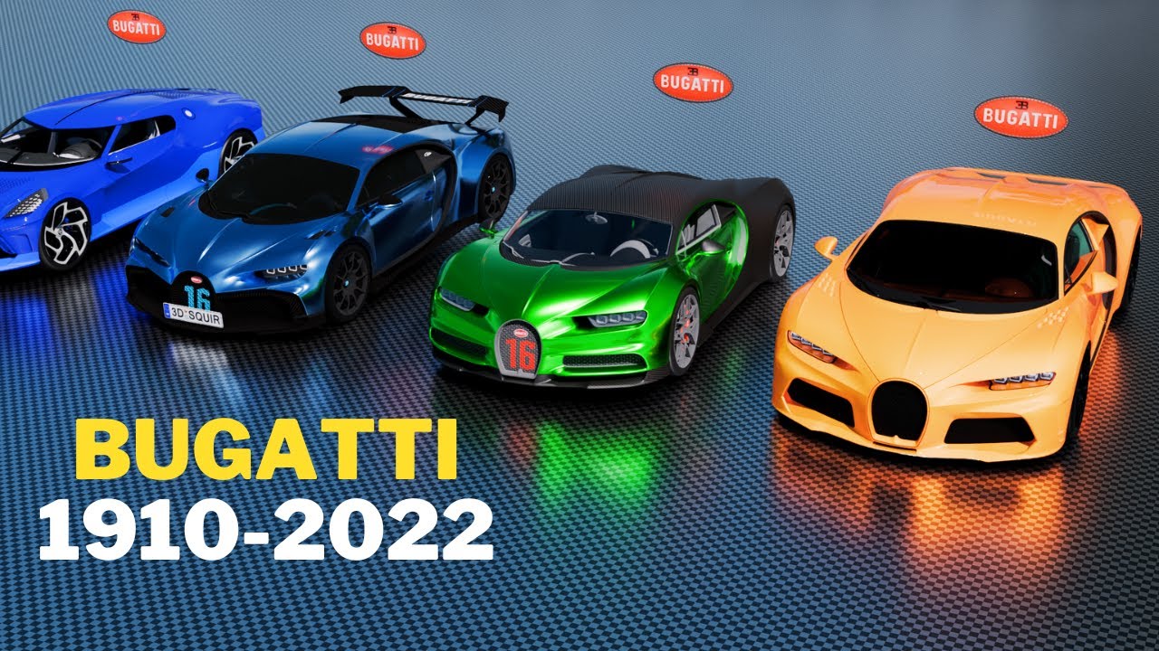Bugatti Evolution 1910 to 2022 | 3d Comparison | 3D data Comparison ...