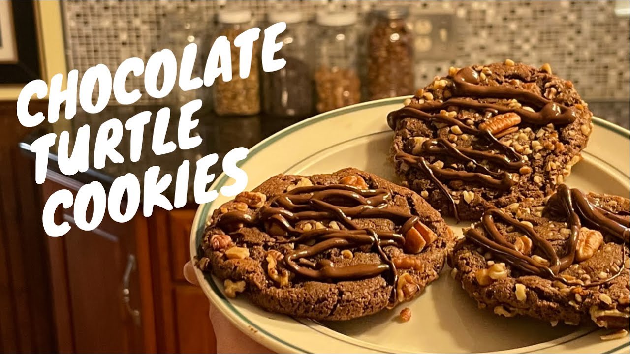 Chocolate Turtle Cookies // Virtual Cookie Recipe Swap - YouTube