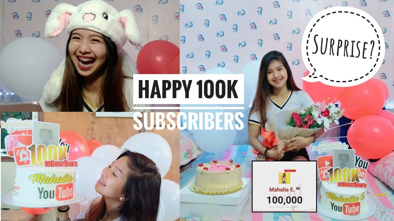 HAPPY 100K SUBSCRIBERS | Sinurprise nila ako #Mahalia - YouTube