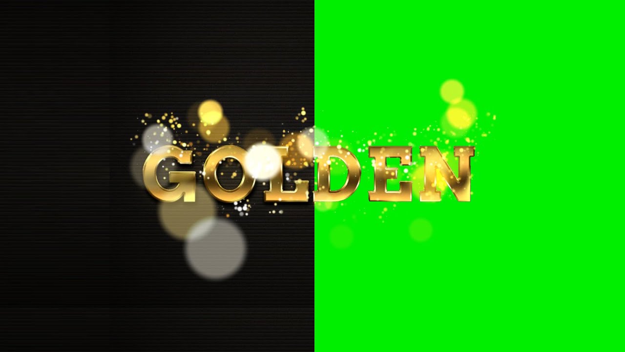 Golden Sparkles Animated Green Screen Effect HD Video - YouTube