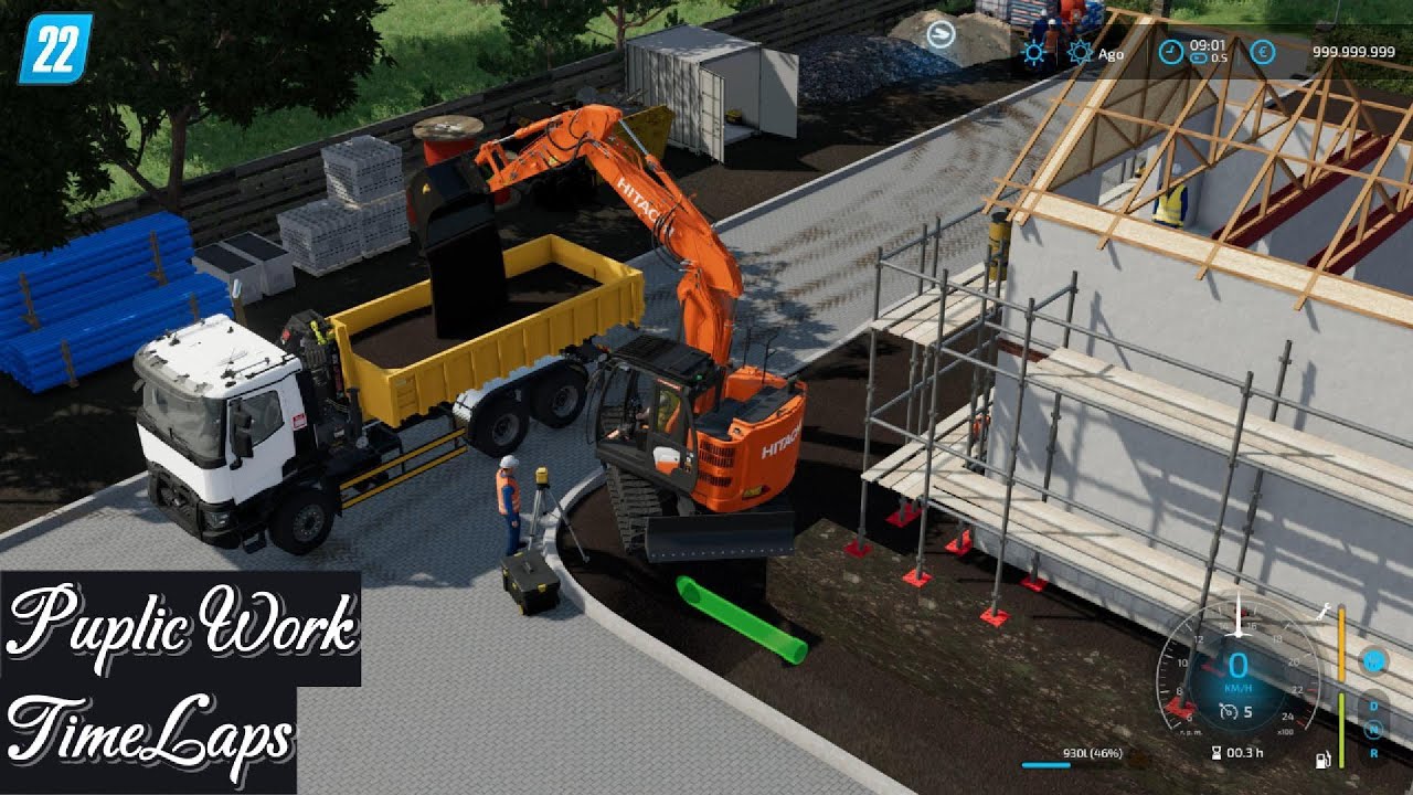 Installation Septic Tank and Pipe🚧 PublicWork 🚧Farming Simulator 2022 ...