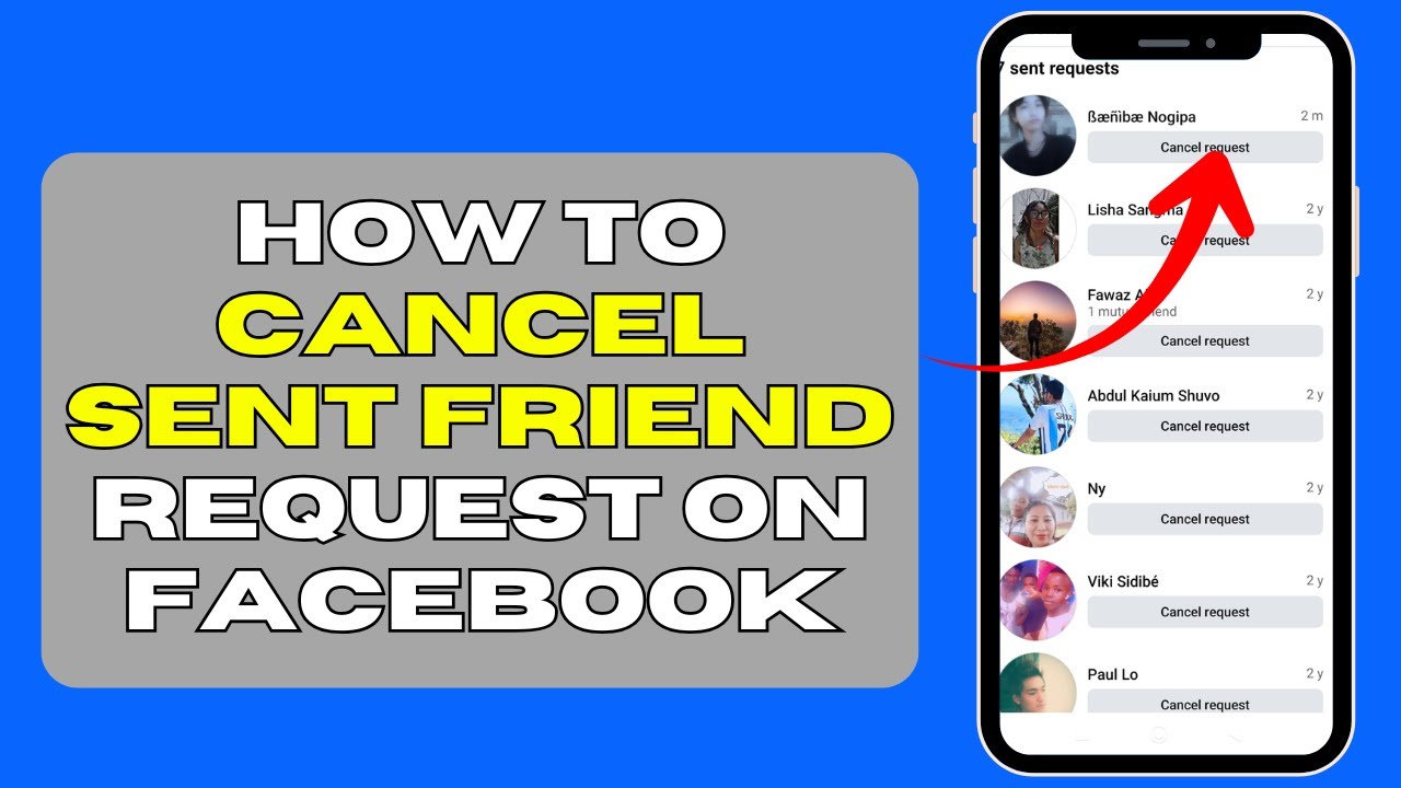 how to cancel all sent friend request on facebook - YouTube