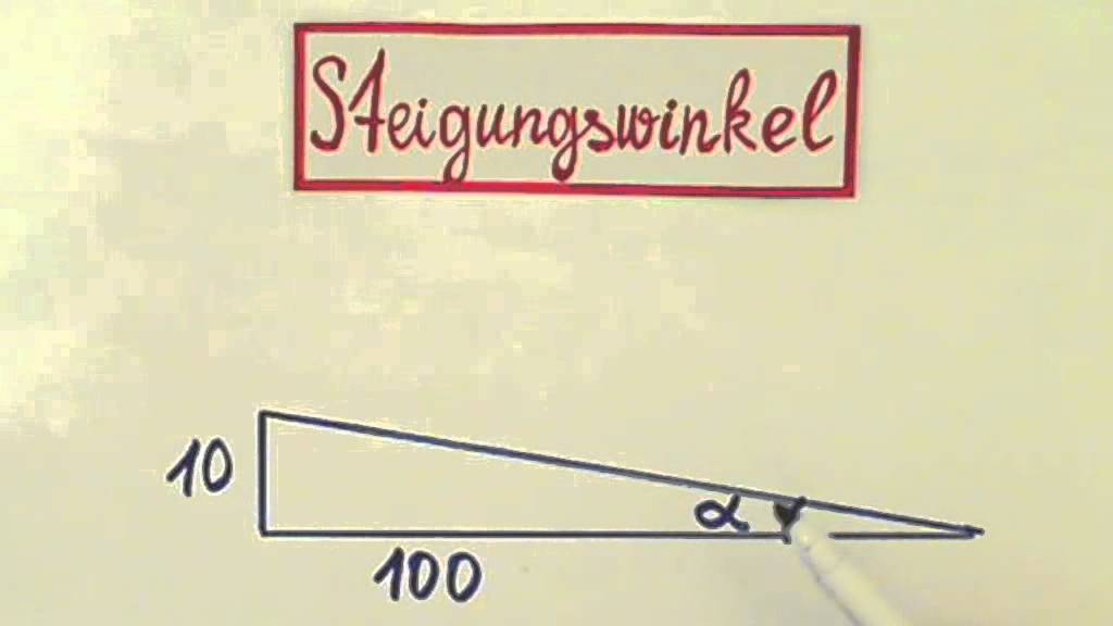Steigung In Prozent In Grad Umrechnen YouTube