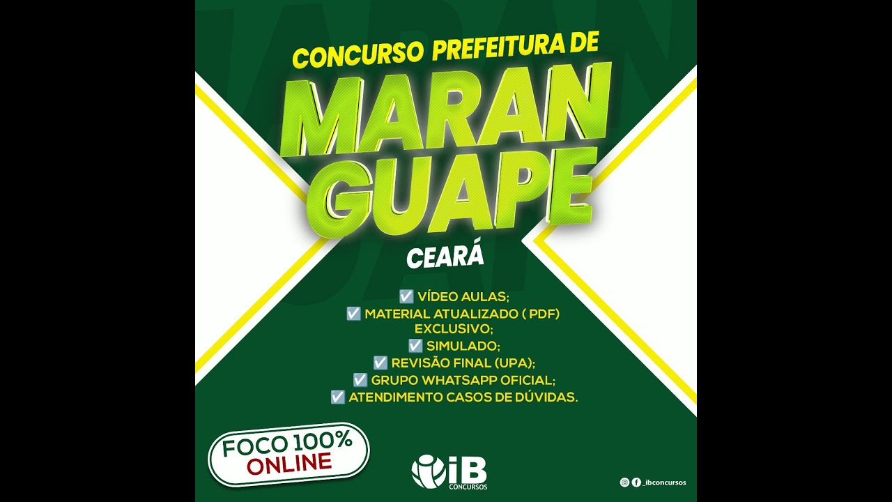 CONCURSO MARANGUAPE-CE 2025 | AULÃO DE PORTUGUÊS (CONSULPAM) - YouTube