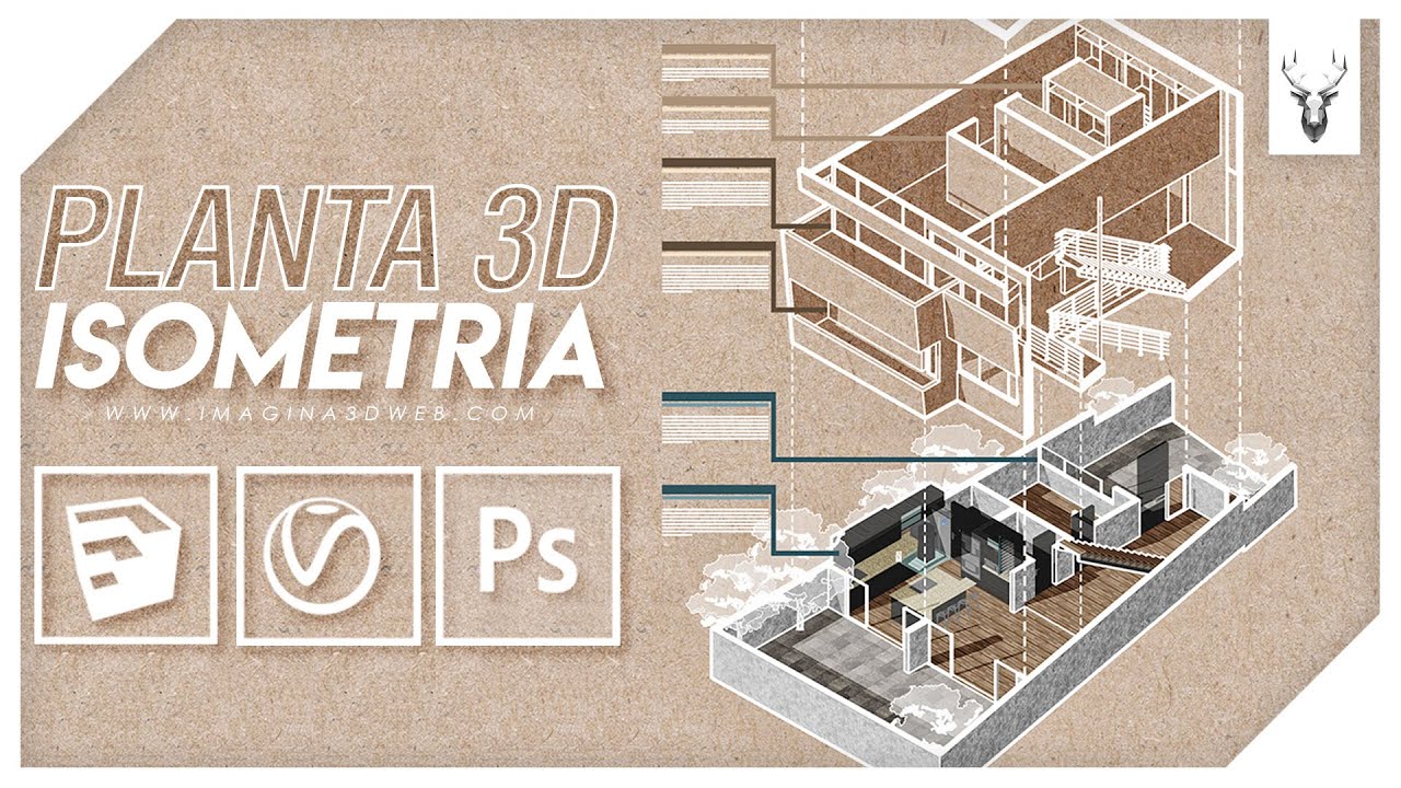 Planta isometrica ID | Photoshop para arquitectos | Imagina 3D - YouTube