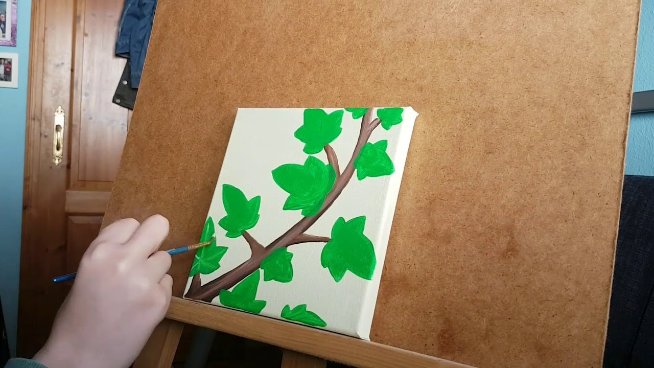 Efeu - Speedpainting mit Acryl - YouTube