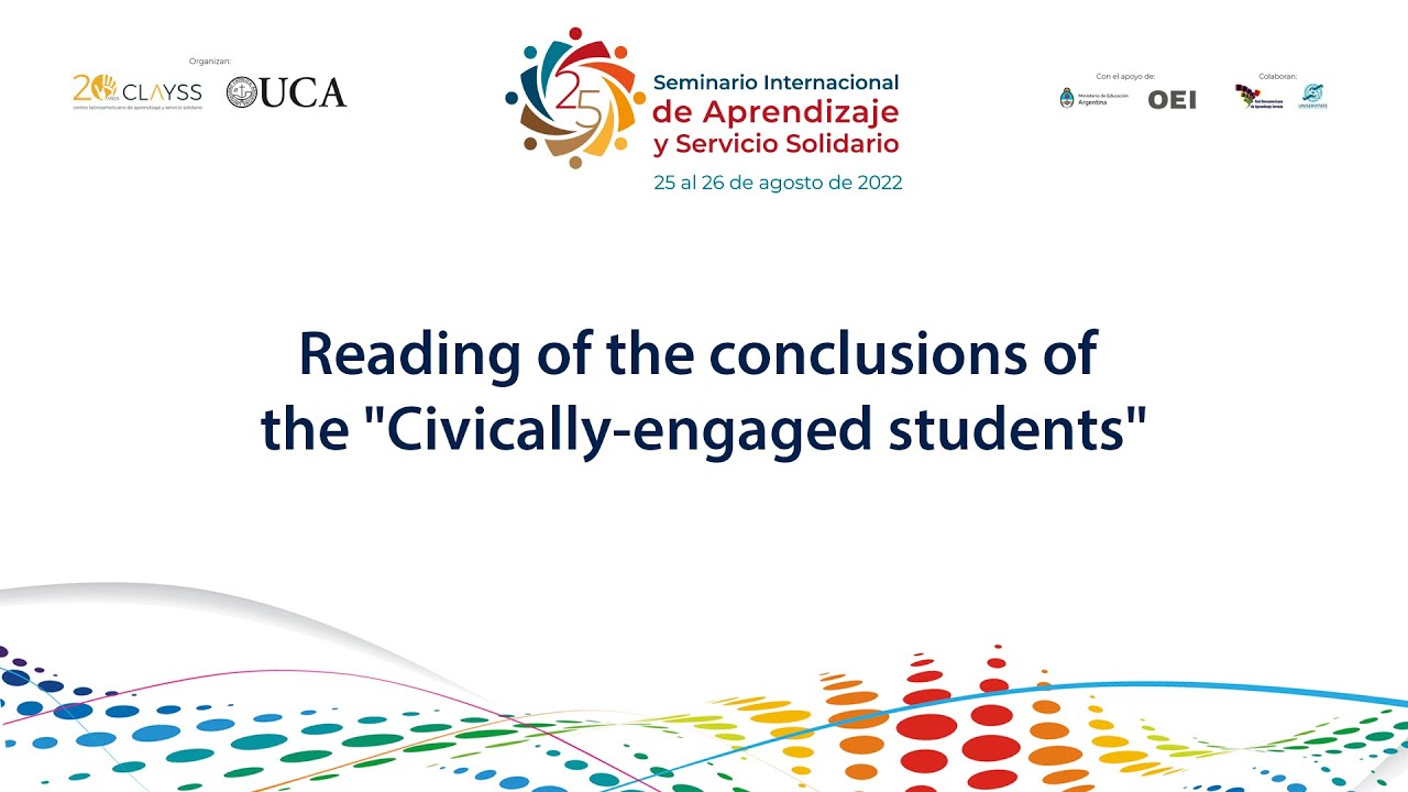 PLENARY: Reading of the conclusions of the "Civically-engaged students ...