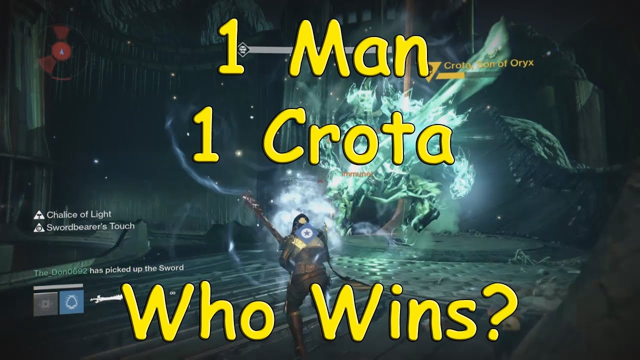 Destiny Crotas End - 1 Man Crota Kill - 2 Swords - Hunter - YouTube