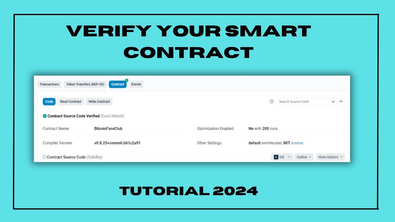 Verify Your Smart Contract in any Blockchain Tutorial 2024 - YouTube