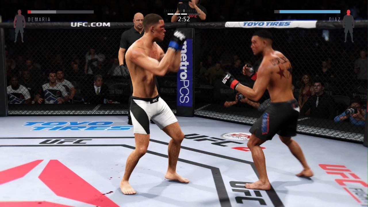 UFC Travv TKO Nate Diaz Via Spinning Back Kick - YouTube