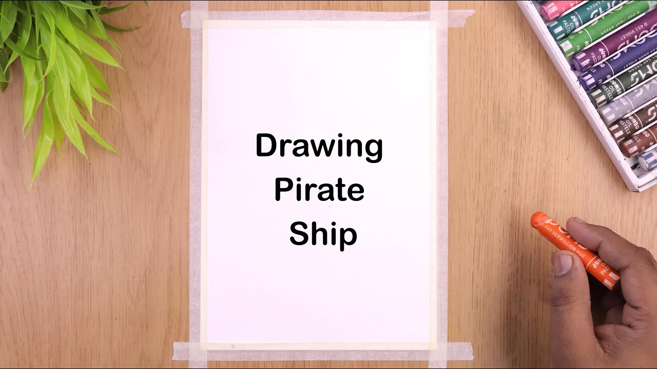 Beautiful Ship Scenery / Drawing with Oil Pastels / Step by Step - YouTube