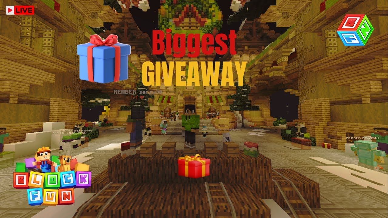 🔴 LIVE Biggest Giveaway in Block Fun @SenpaiSpider - YouTube