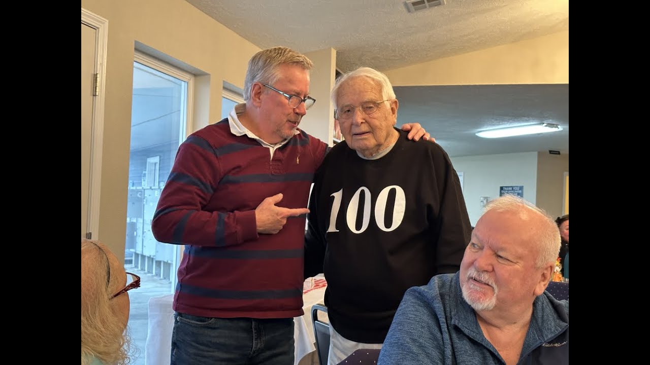 Jim Winebrenner's 100th Birthday celebration - YouTube