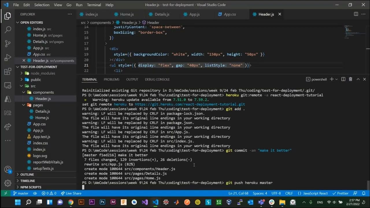 Deployment of React App to Heroku and Netlify - YouTube