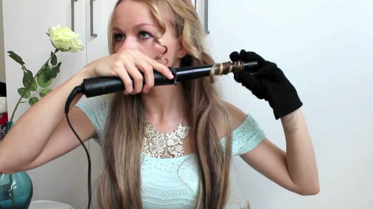 conical wand - soft curls tutorial - YouTube