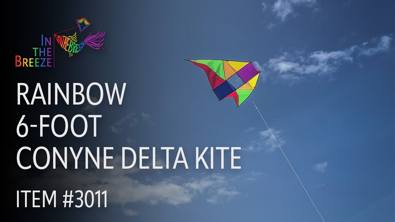 Rainbow 6-Foot Conyne Delta Kite | Wholesale Kites | In the Breeze ...