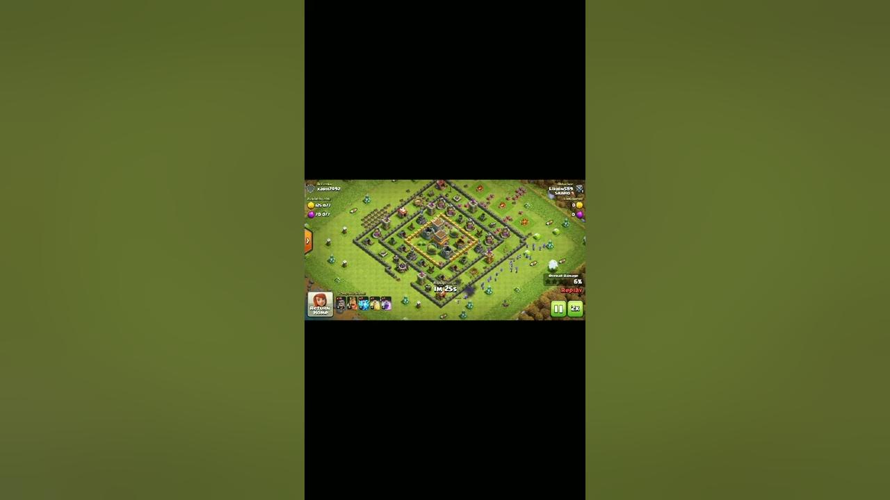Clash of clans town hall 7 noob attacking town hall 8 inactive player #shorts - YouTube