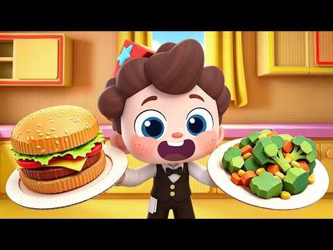 Baby Opens a Cardboard Restaurant | Healthy Habits | Preschool Songs | BabyBus