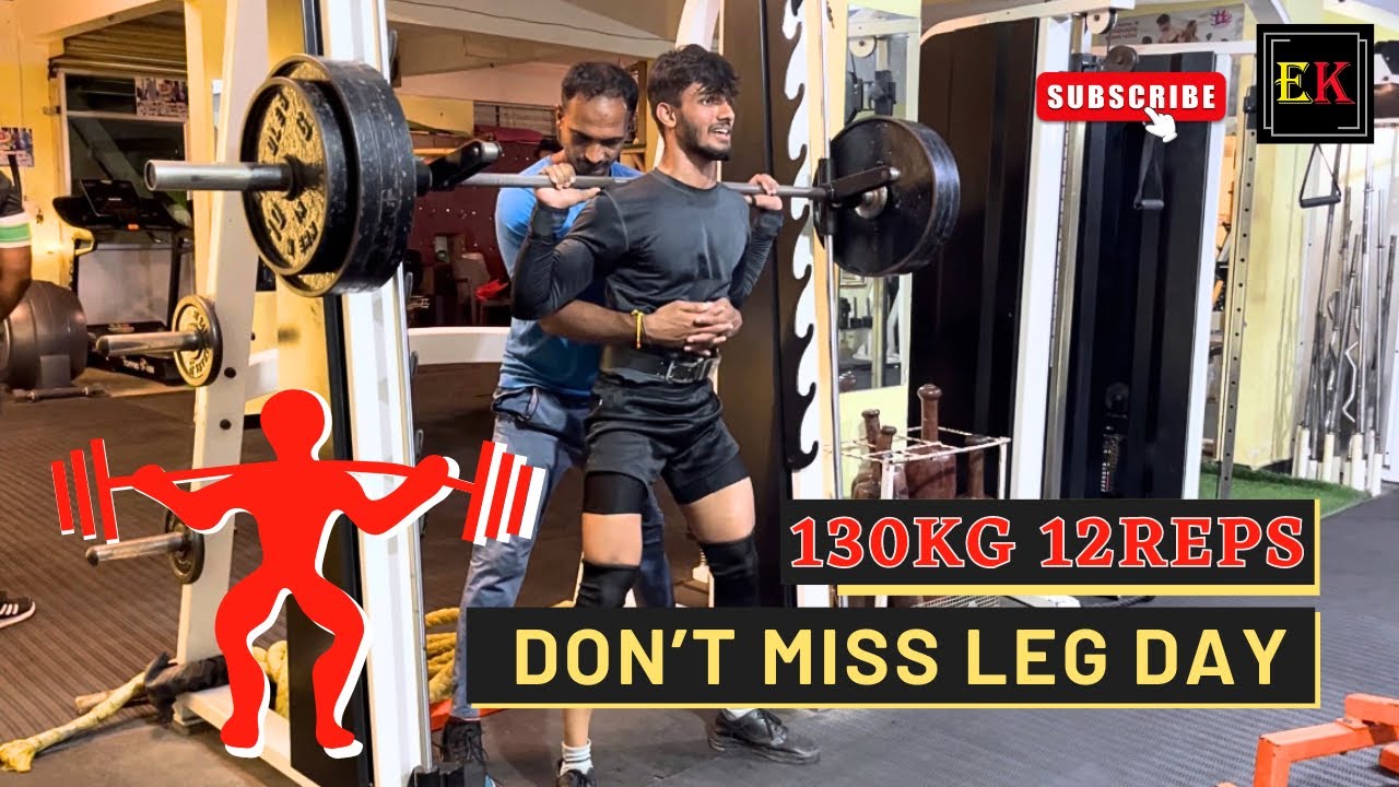 Don’t Miss Leg Day | Leg Workout | 130 KG PR | - YouTube