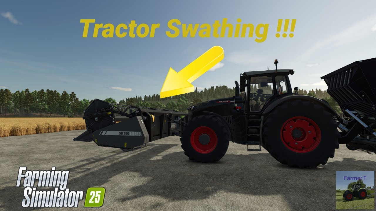 Tractor Swathing #fs25 - YouTube