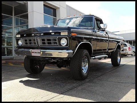 Old school Ford F250 engine sound backfire brutal and intense - YouTube