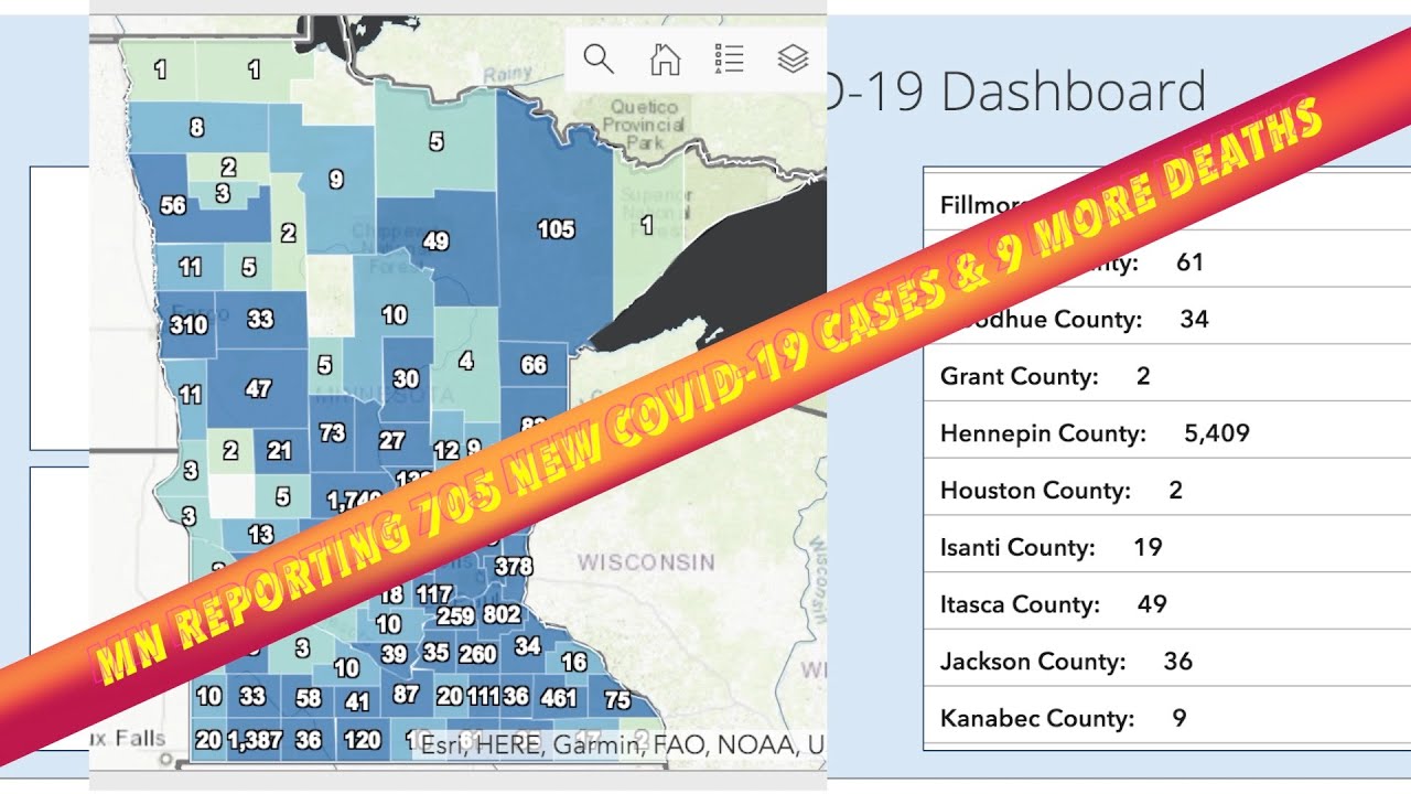 MN Reporting 705 New COVID-19 Cases & 9 More Deaths Monday - YouTube