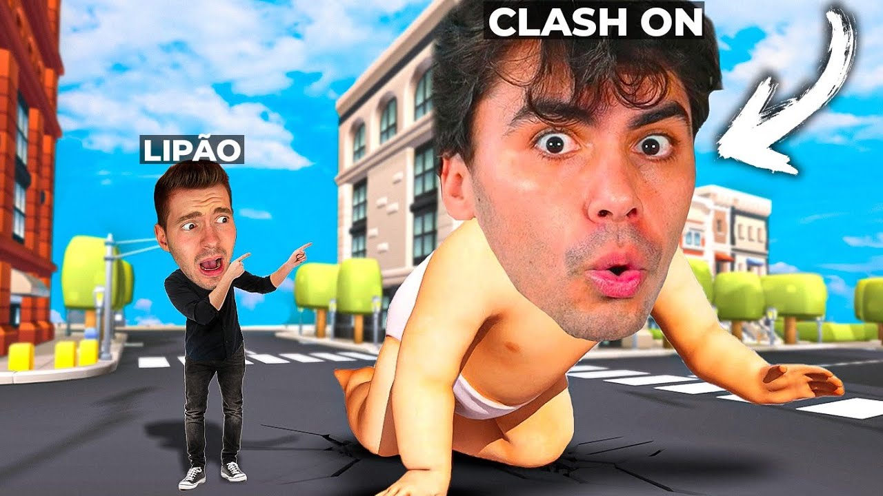 LIPÃO e LUCÃO jogando como BEBÊ GIGANTE! - YouTube