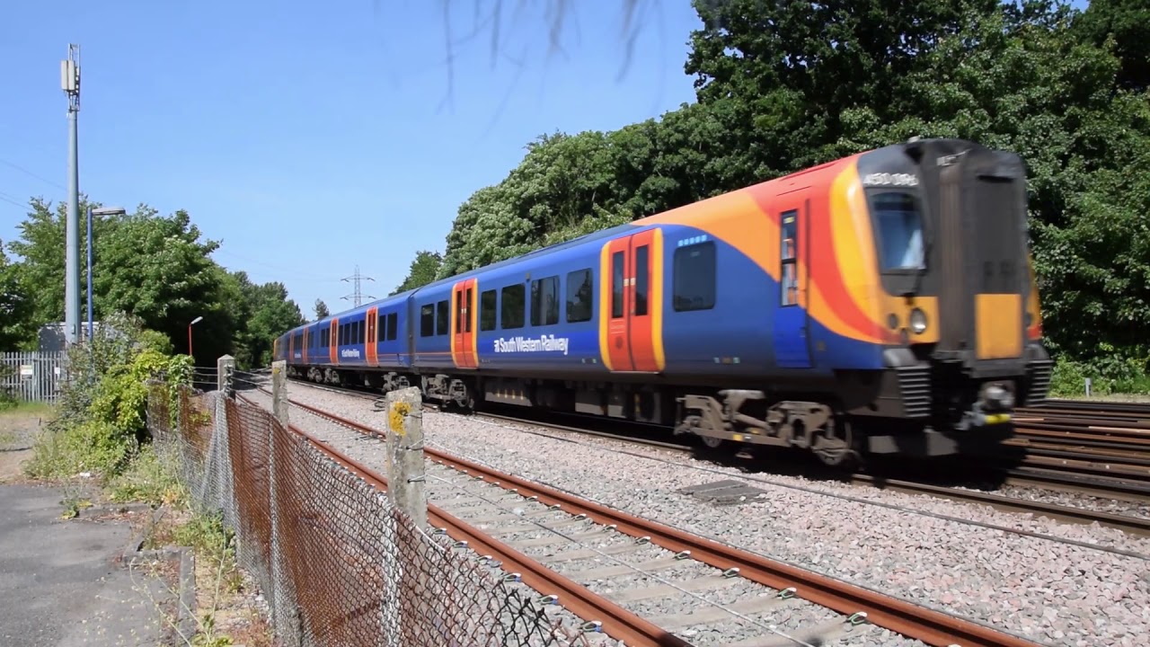 SWT Blue class 450 Desiro departs Southampton Central - YouTube