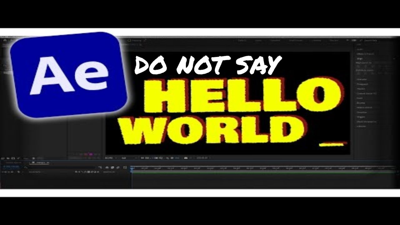 Is This Really Your First After Effects Project - For Beginners (2024 ...
