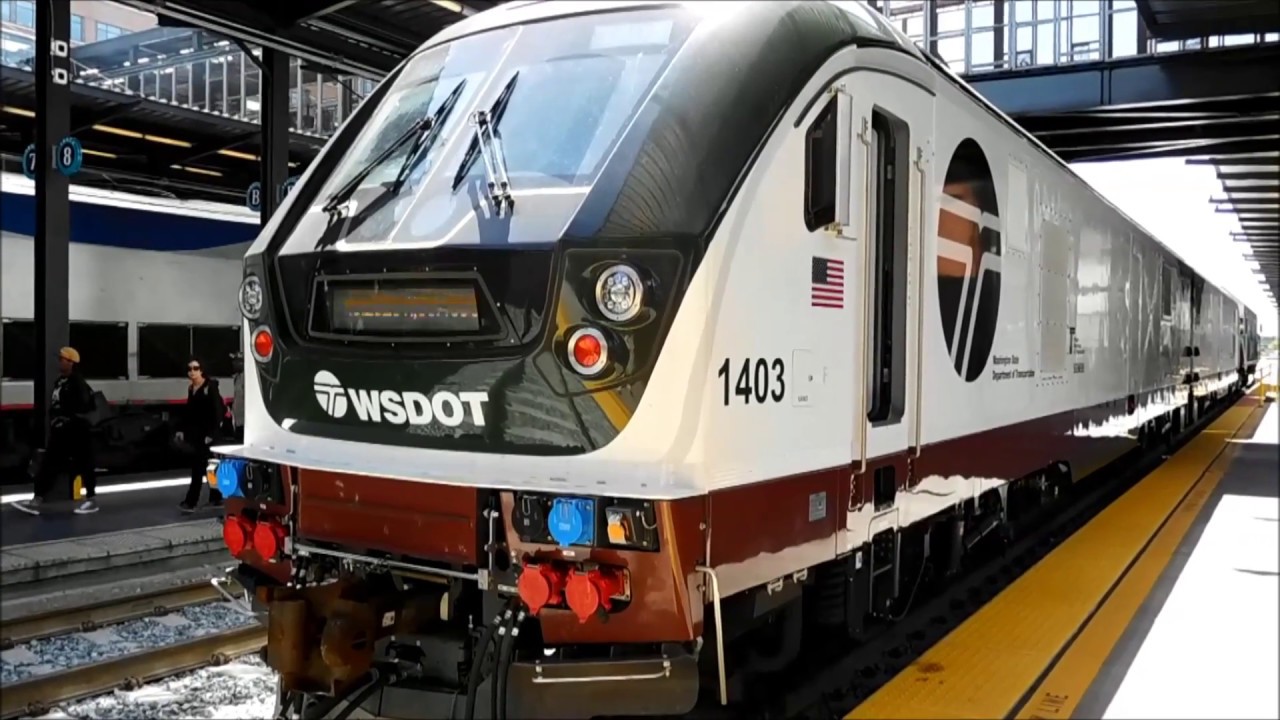 Amtrak Cascades WSDOT Siemens Charger (SC-44) Rollout - YouTube