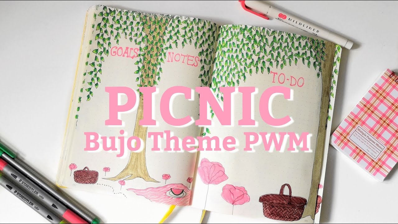 Picnic Bullet Journal Theme + Reading Rush Prep! July 2020 - YouTube