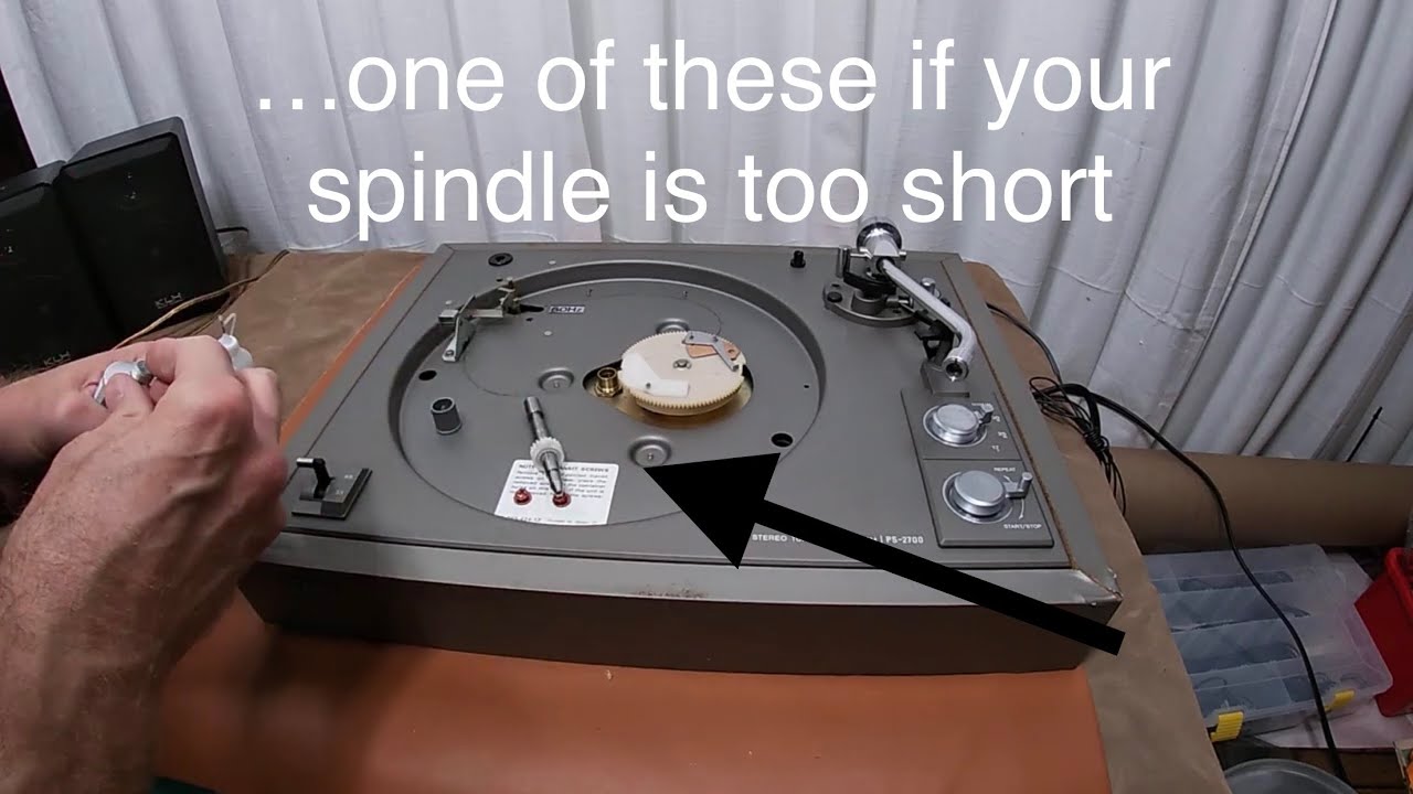 Removing and raising a turntable spindle - Troubleshooting a platter ...