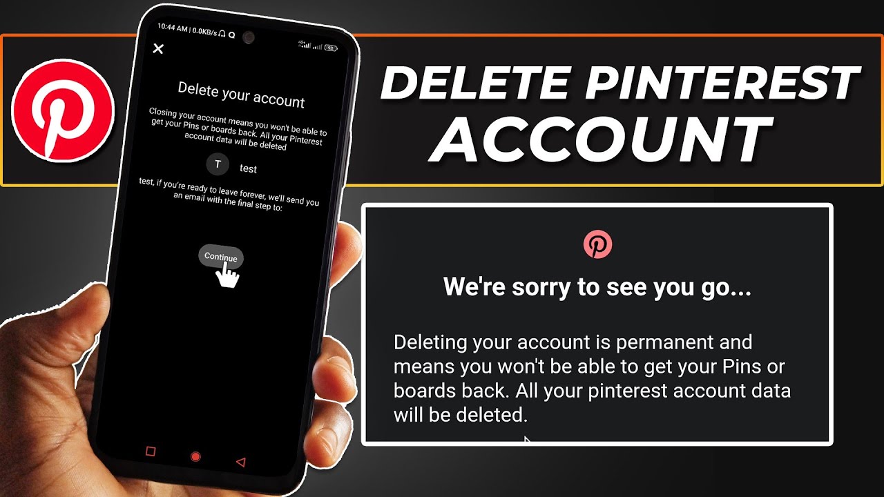 How To Permanently Delete Your Pinterest Account - YouTube