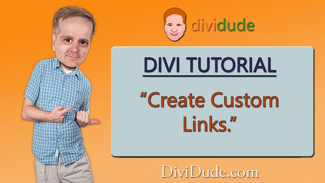Divi Tutorial: Create Custom Links (all versions of Divi) - YouTube
