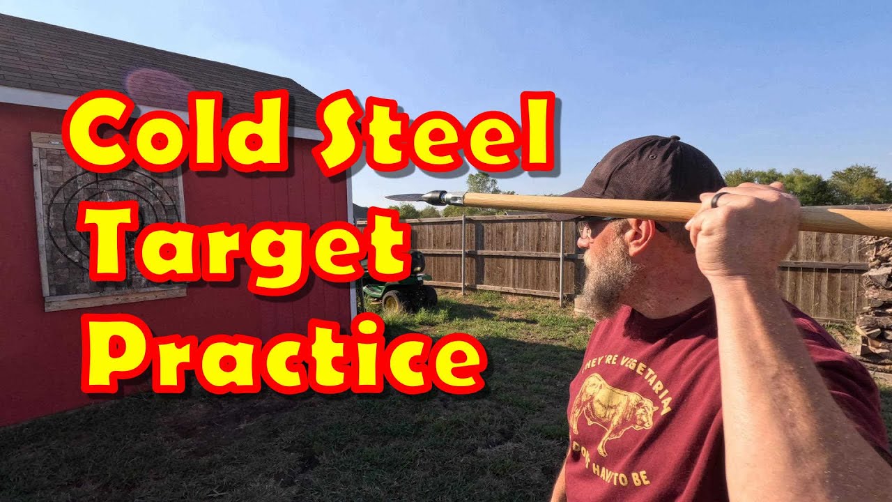 Cold Steel Spear Target Practice - YouTube