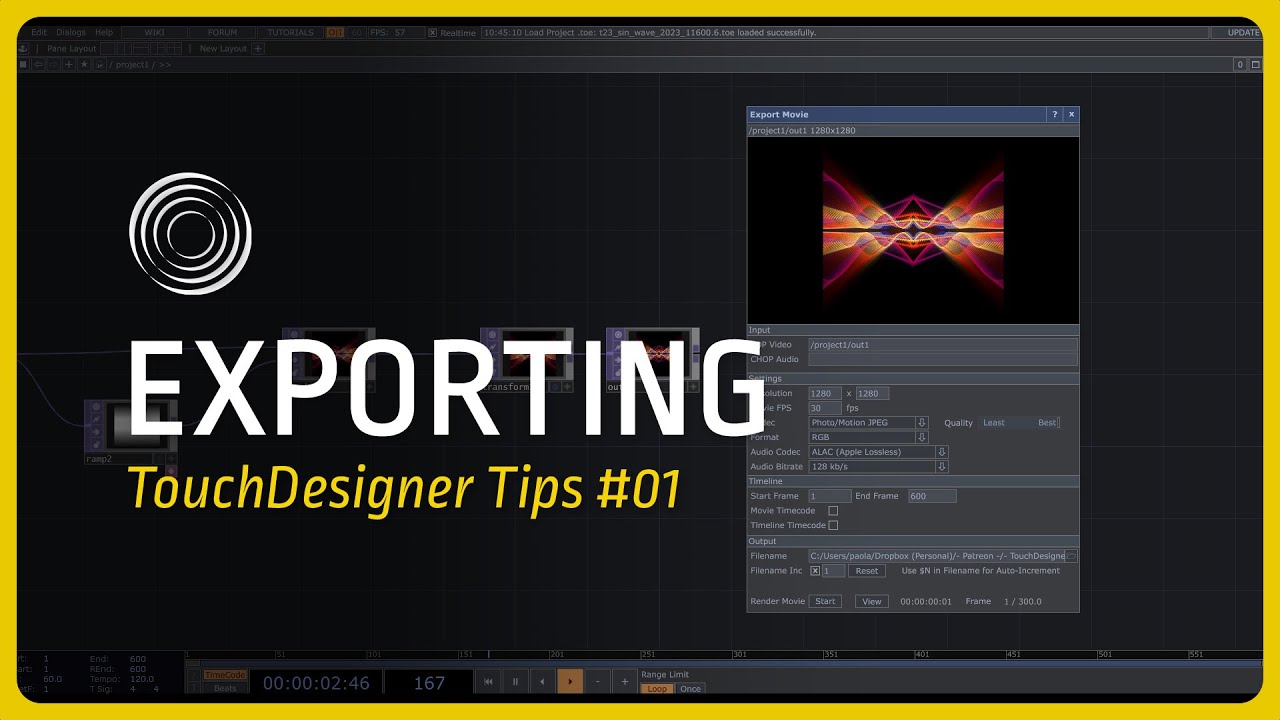 [TD Tip #01] Exporting - TouchDesigner Tip - YouTube