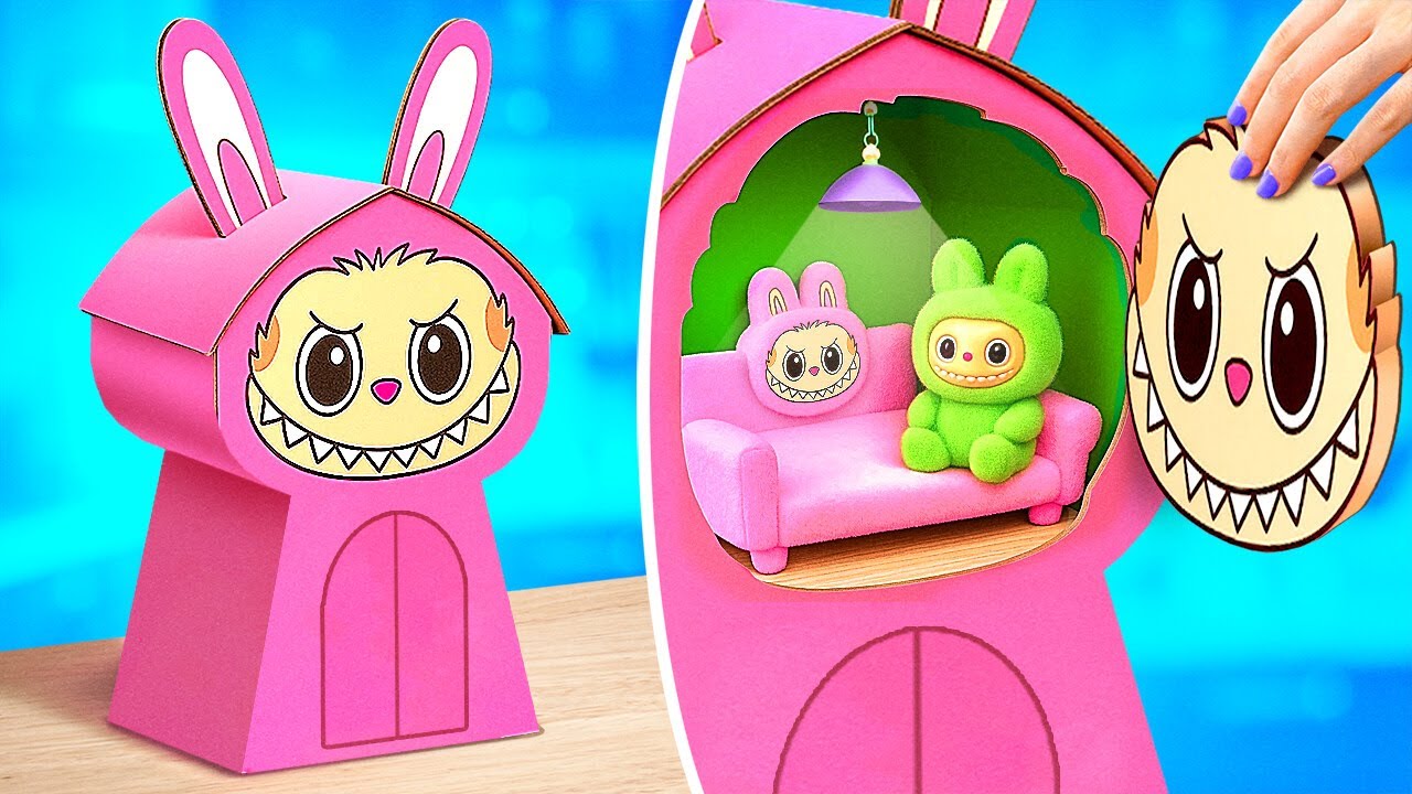 Oh 😍 I Found Mini Labubus Hatching From Eggs! *DIY Cardboard Labubu ...