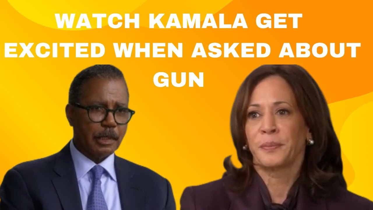 Kamala giggles when asked her gun. - YouTube