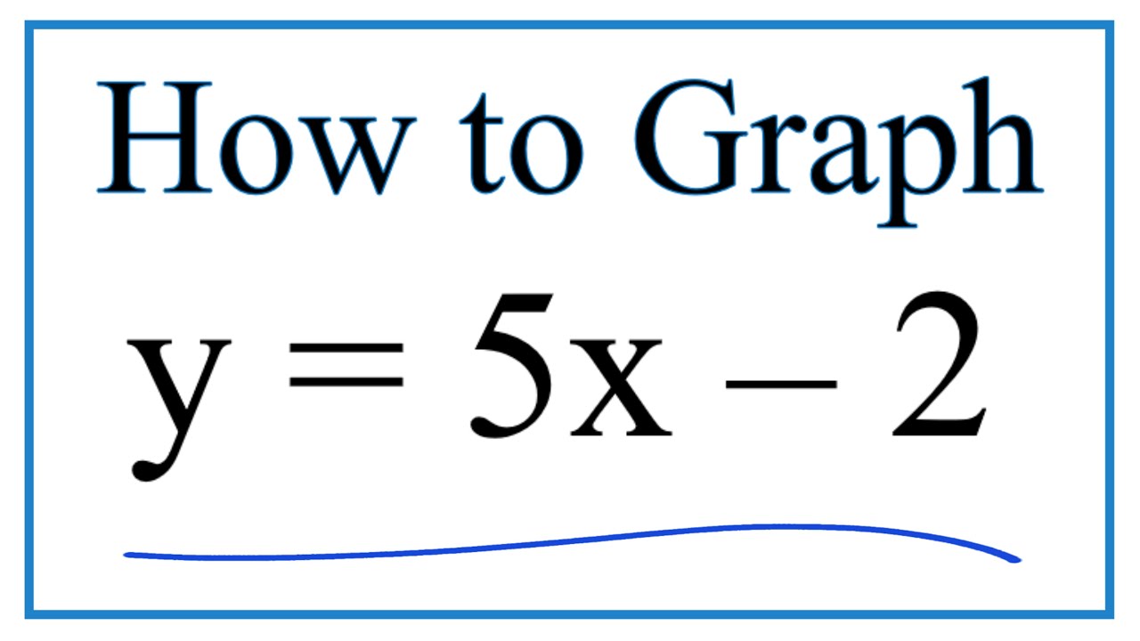 how-to-graph-the-equation-y-5x-2-youtube