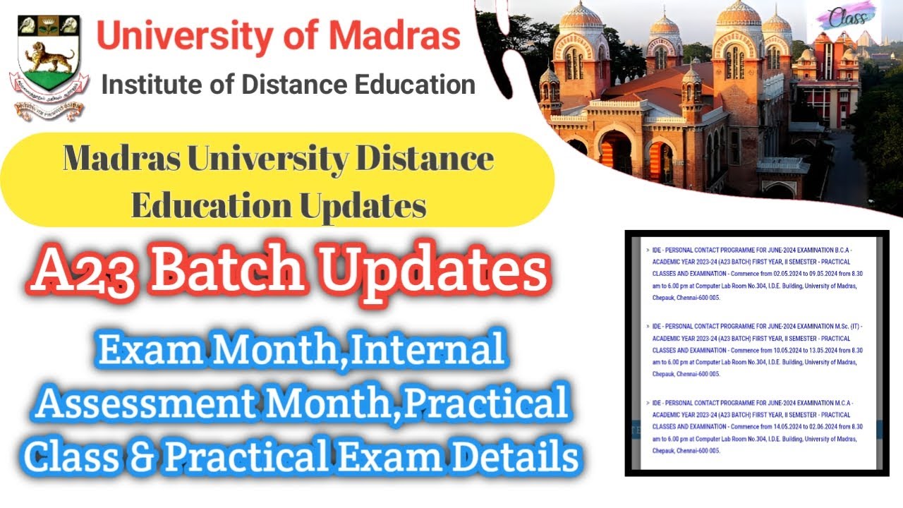 A23 Batch Updates | Exam Month | Internals Month | Practical Class ...