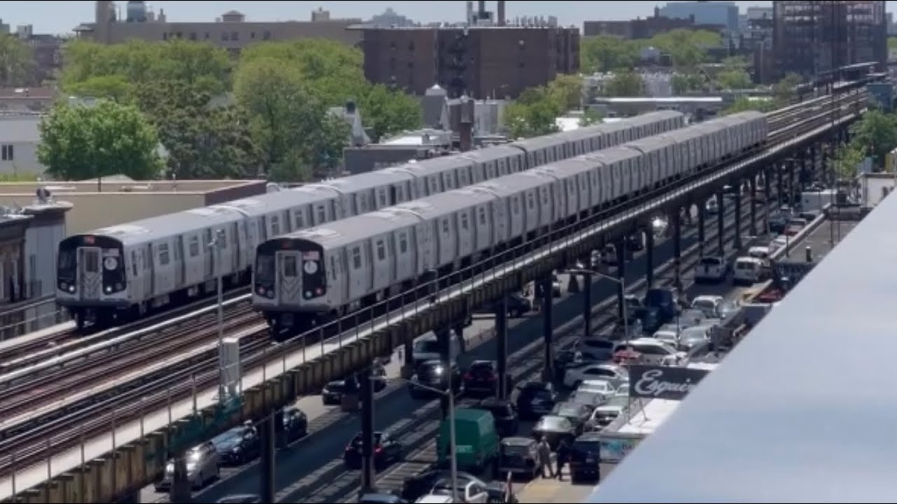 (F) Train action at Avenue N Station - YouTube