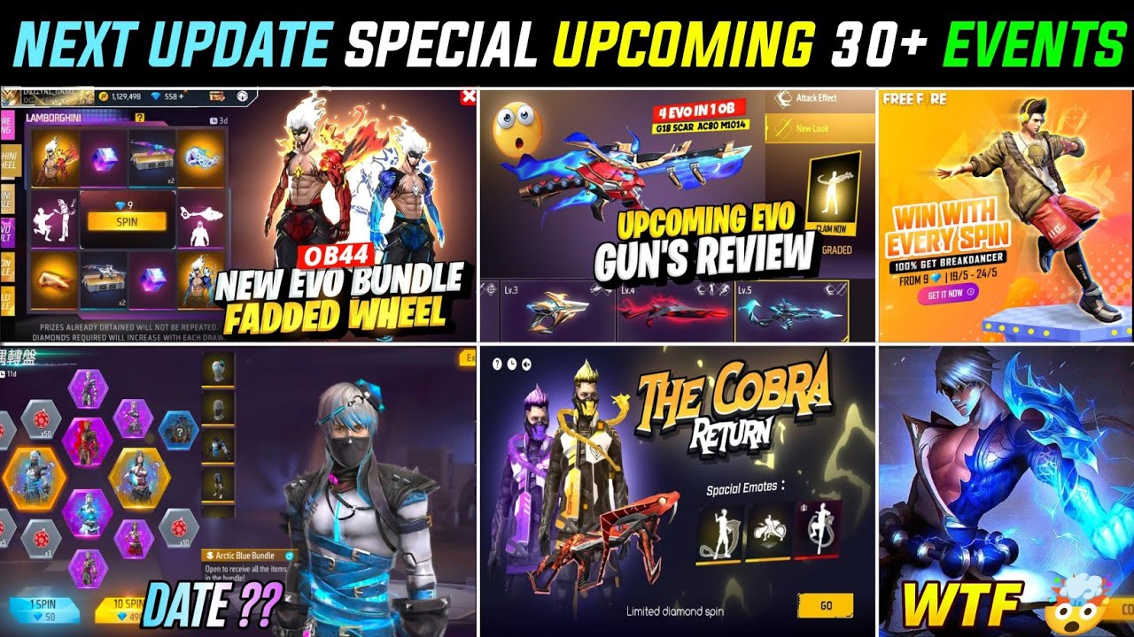 OB44 EVO BUNDLE FREE FIRE 💥🤯| COBRA BUNDLE + ARCTIC BLUE BUNDLE RETURN ...